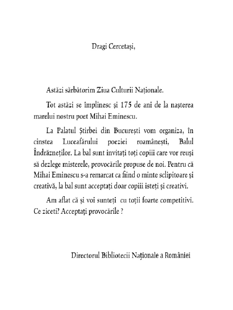 Scrisoare | PDF