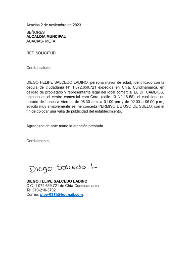 Solicitud de Permiso Ppp | PDF