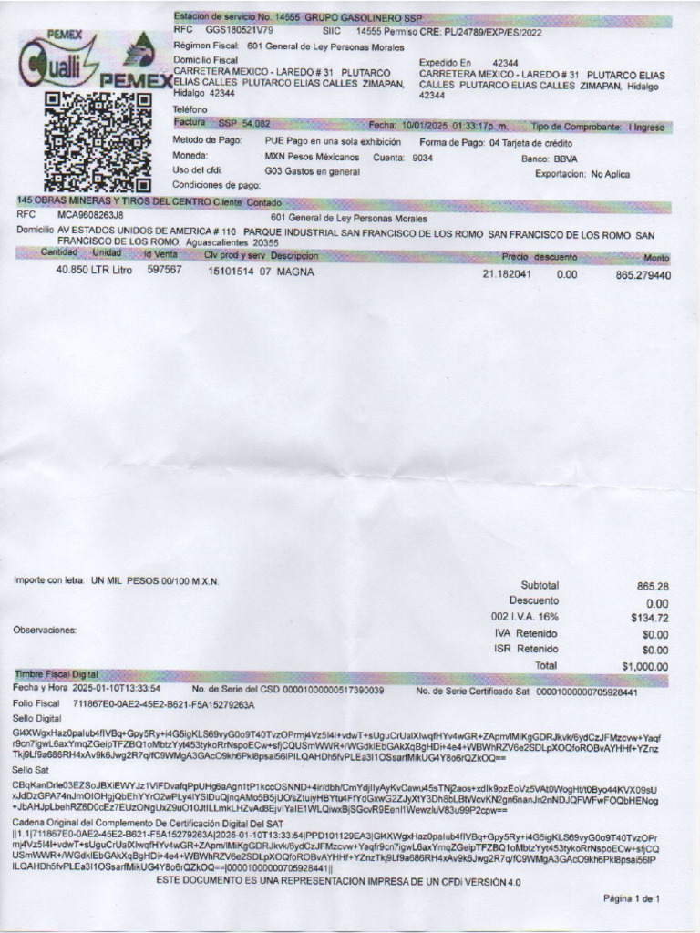 Ejemplo de Constancia RFC | PDF