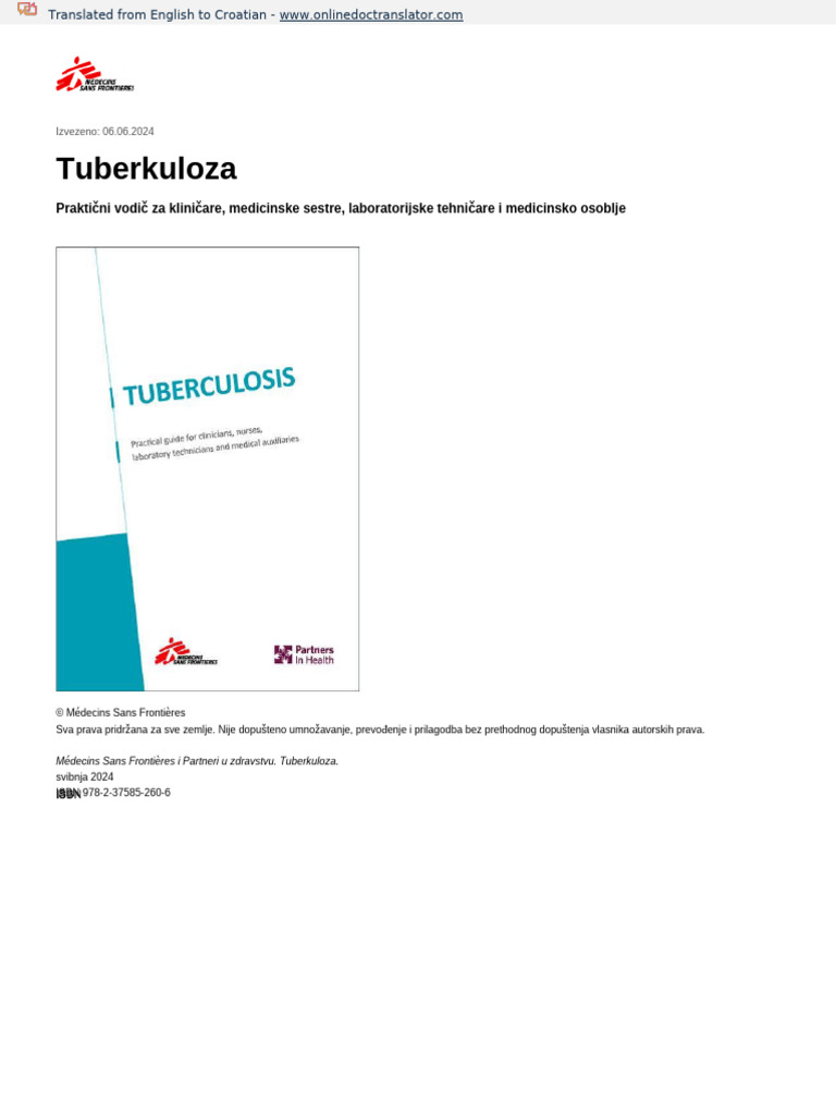 Tuberkuloza-Output en HR | PDF