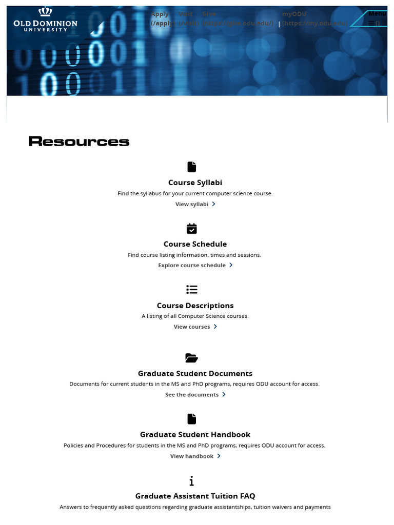 Resources - Old Dominion University | PDF | Computer Science