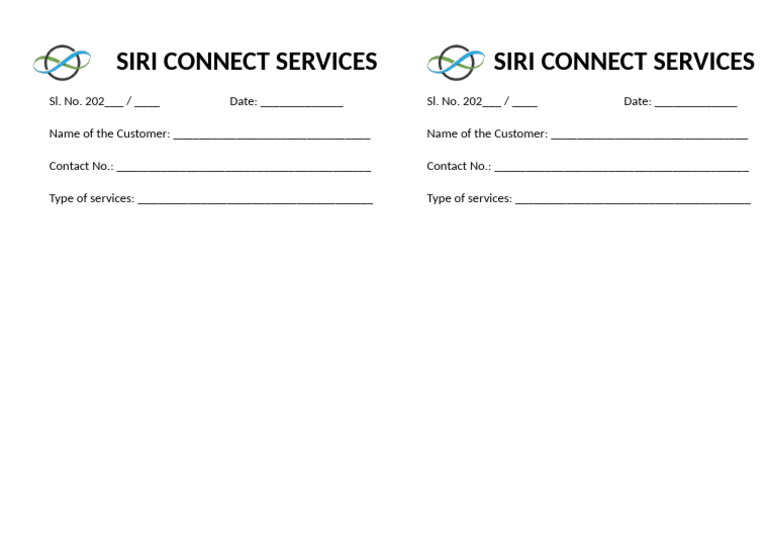 Enquiry Form - Siri Connect Services | PDF