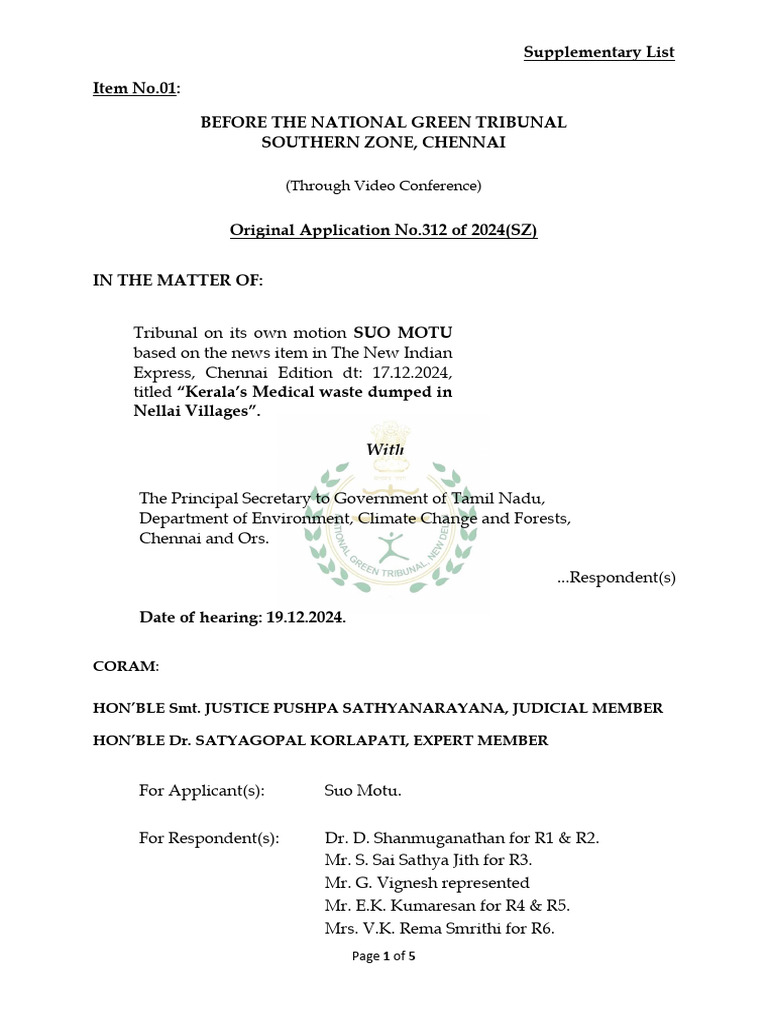 Green Committee Tribunal Judgement | PDF
