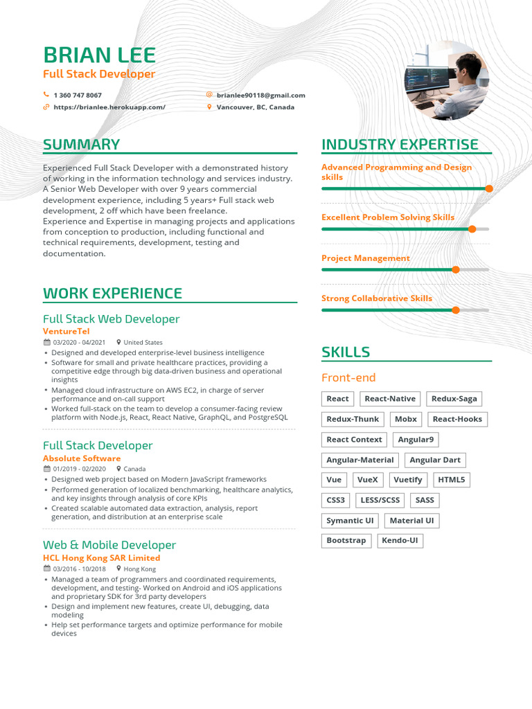 BrianLeeResume | PDF | Computing | Software Engineering