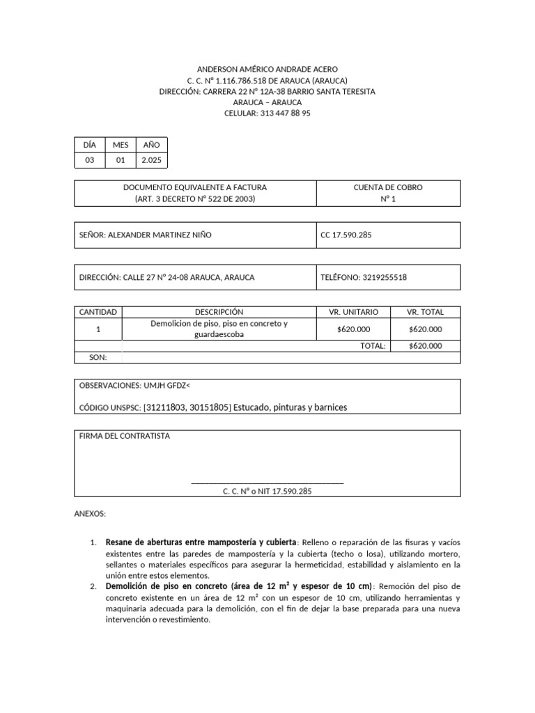 Dem Alexander Martinez Niño | PDF