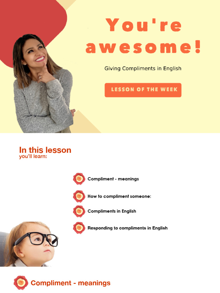 Giving Compliments | PDF | Adjective | Verb