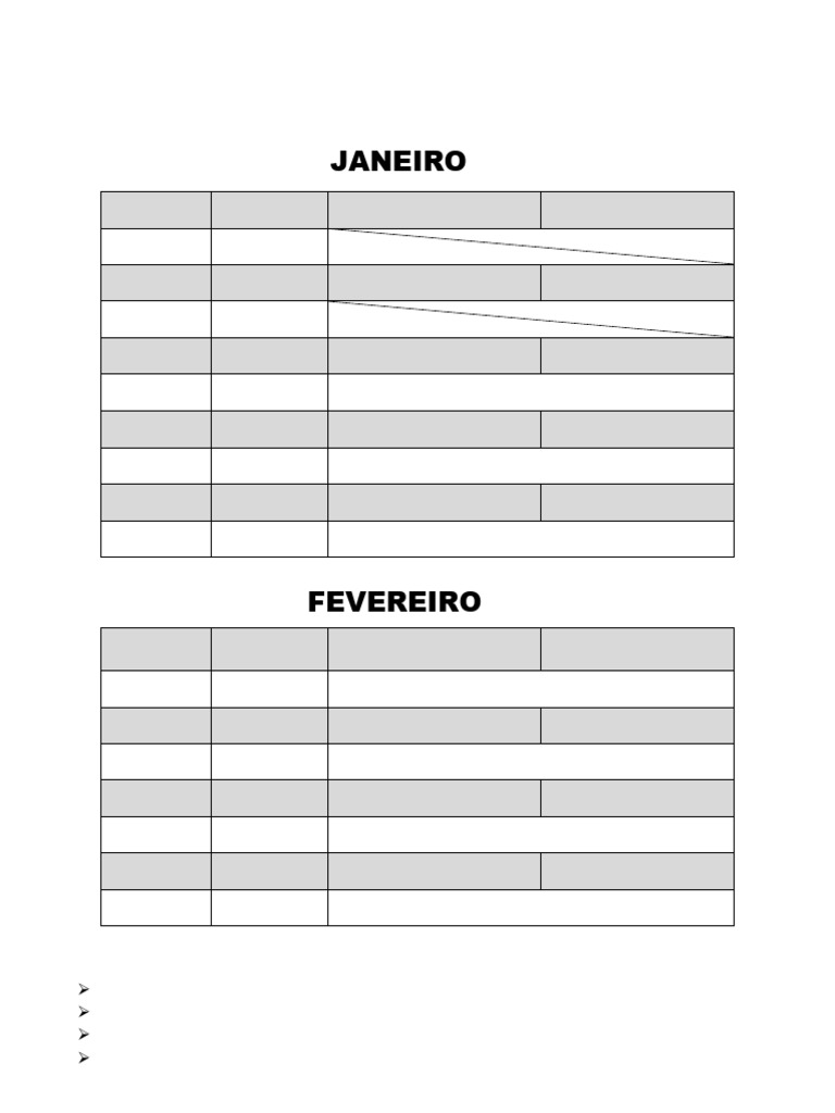 Escala (Congregação Presbiteriana Betel - Lagoa de São José) - Janeiro ...