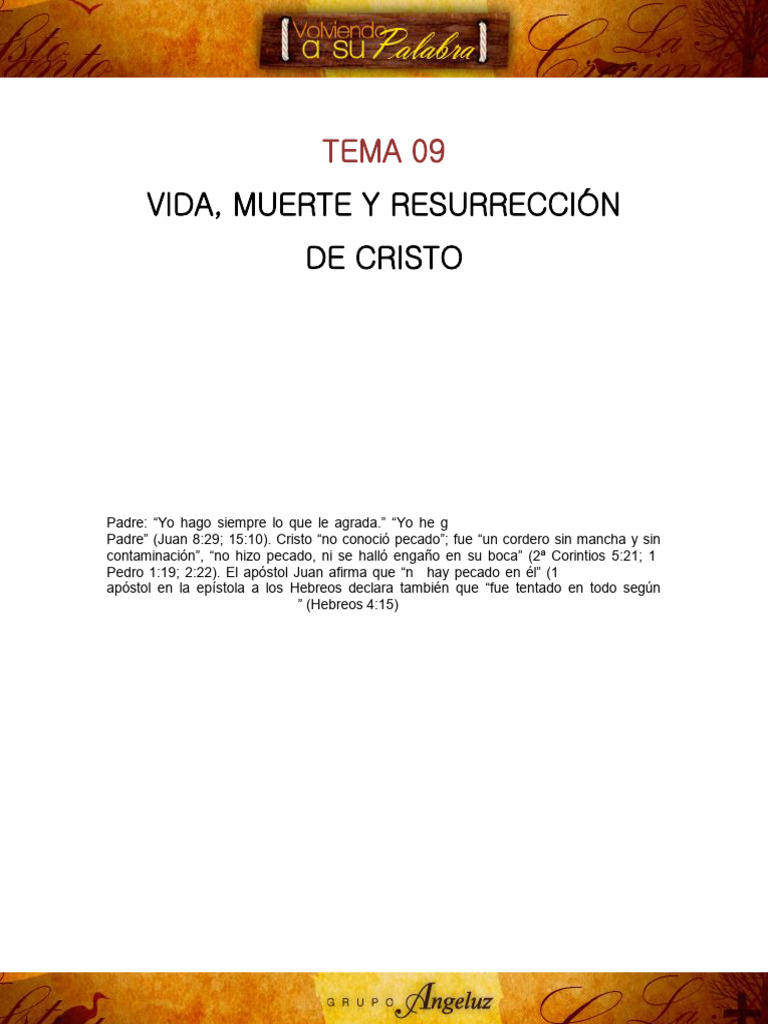 Vida, muerte y resurrección de Cristo | PDF | La resurrección de Jesús ...