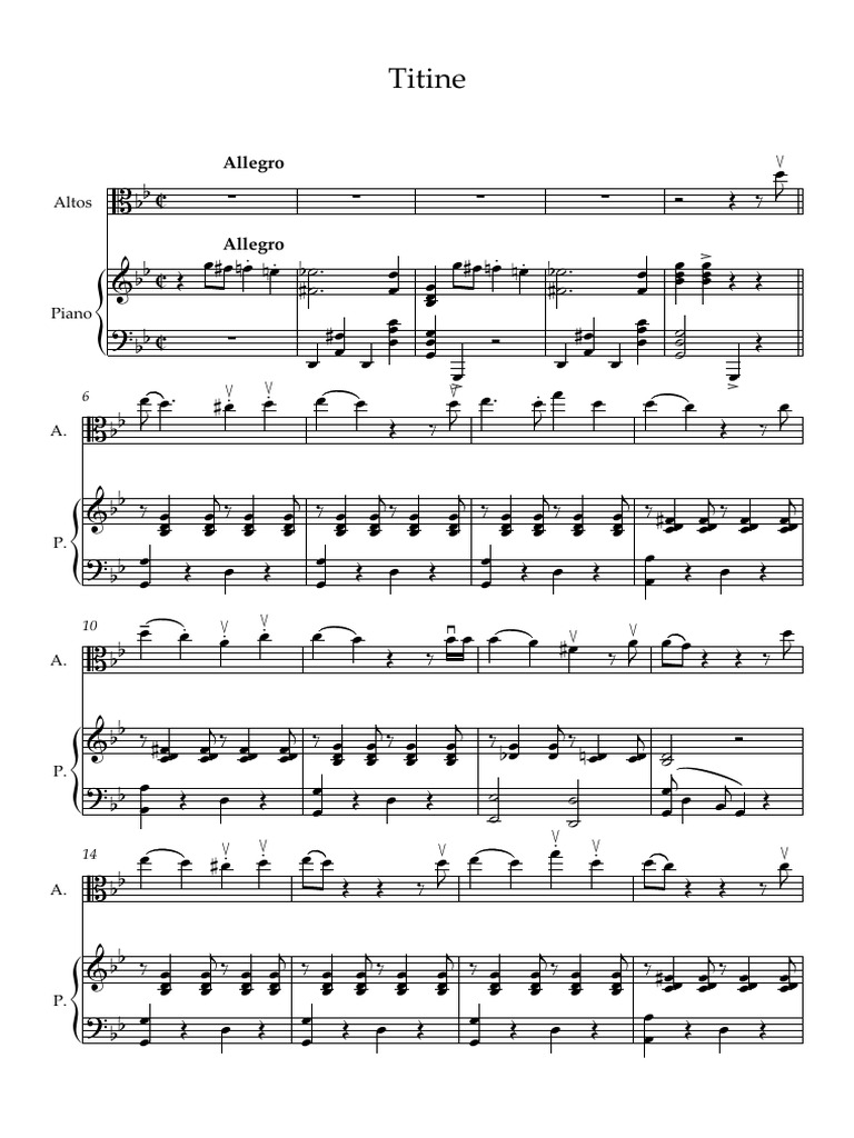 Partition de Piano : Allegro Variations | PDF