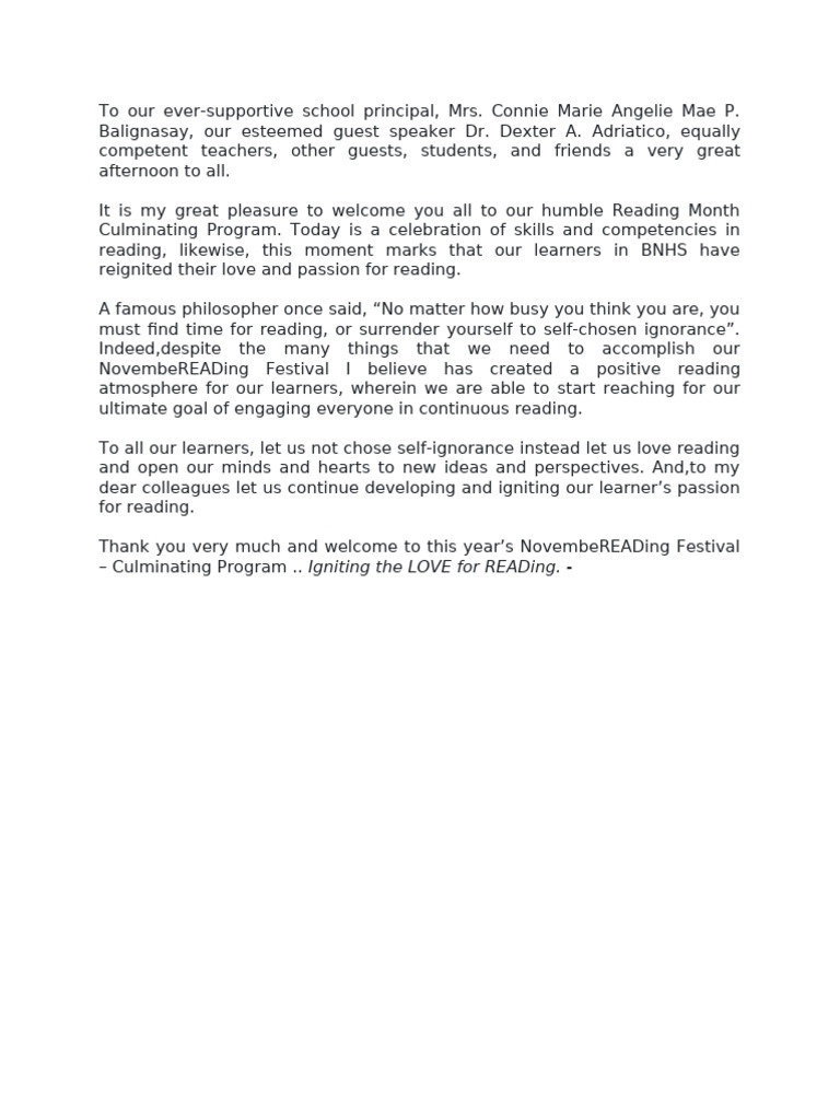 welcome remarks | PDF