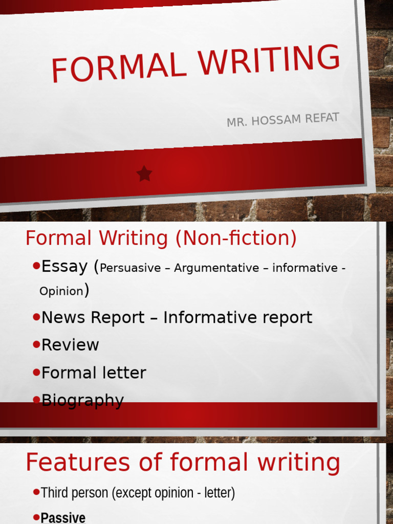 Guide to Formal Writing Techniques | PDF | Non Fiction