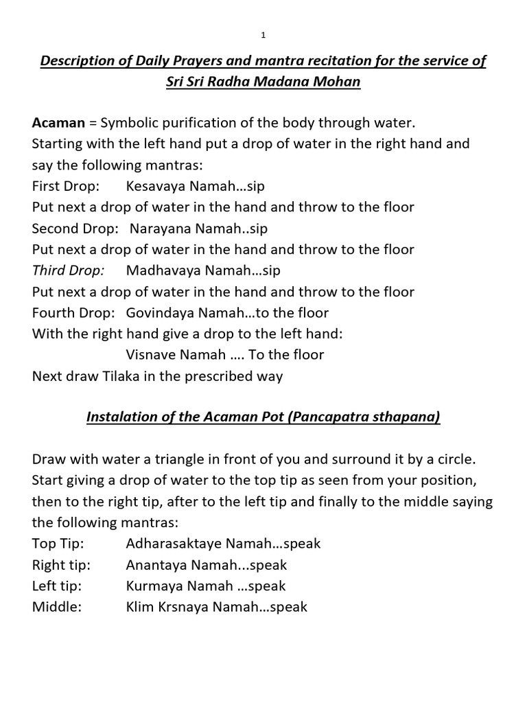 Description of Daily Prayers | PDF | Mind–Body Interventions | Prayer