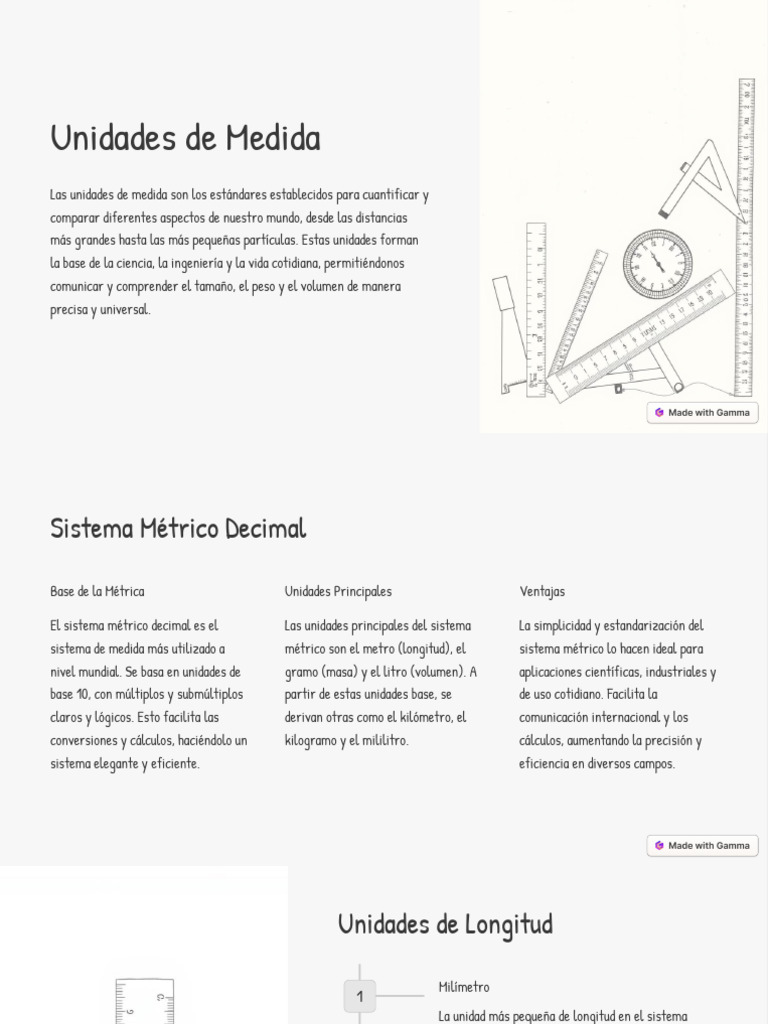 Unidades de Medida: Sistema Métrico y Más | PDF | Fahrenheit | Litro