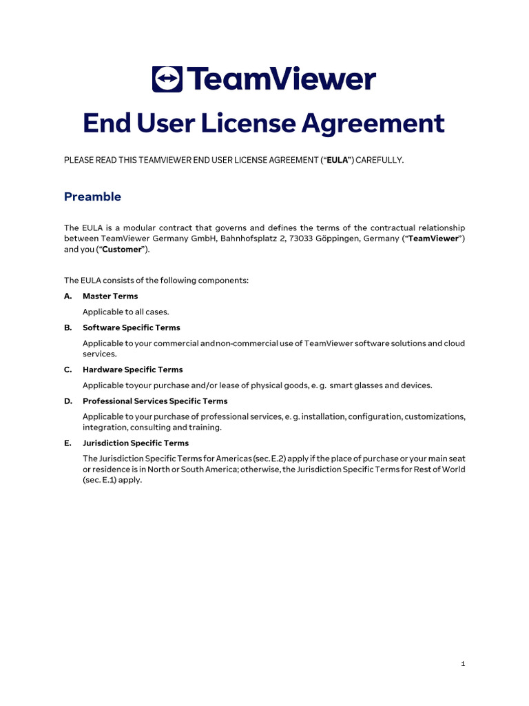 Teamviewer Eula en | PDF