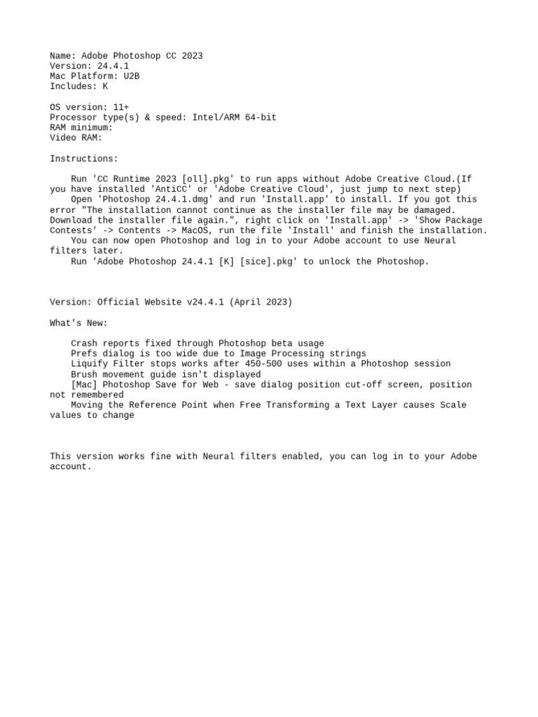 Instructions Pdf