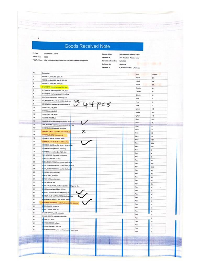 Goods Received Note | PDF