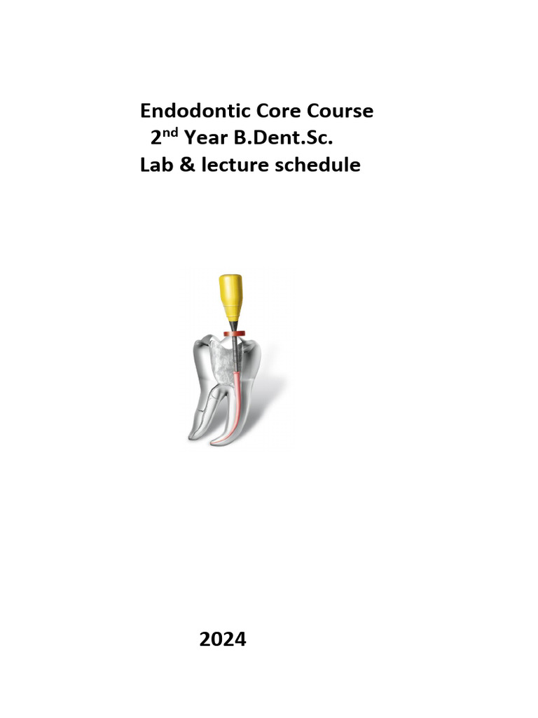 Endodontic Core Course Handbook 2024 - HD | PDF | Tooth | Mouth