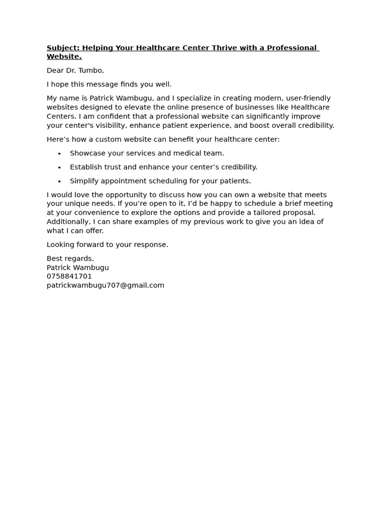 Health Caare Email | PDF