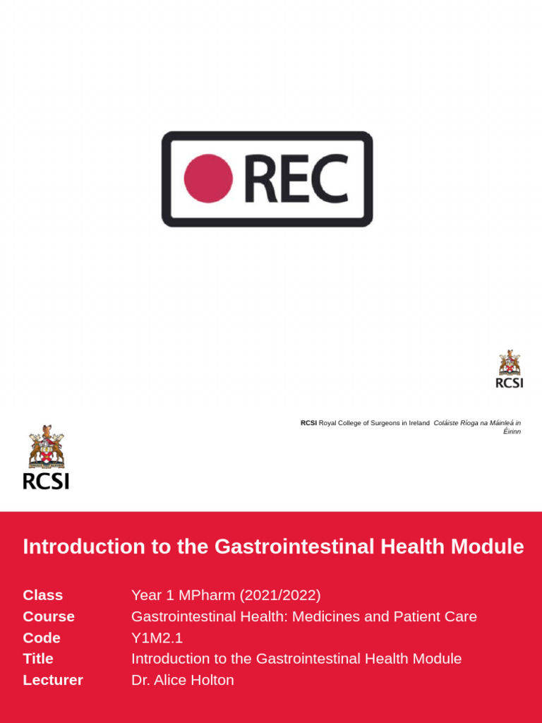 GI Introduction Lecture | PDF | Multiple Choice | Gastrointestinal Tract