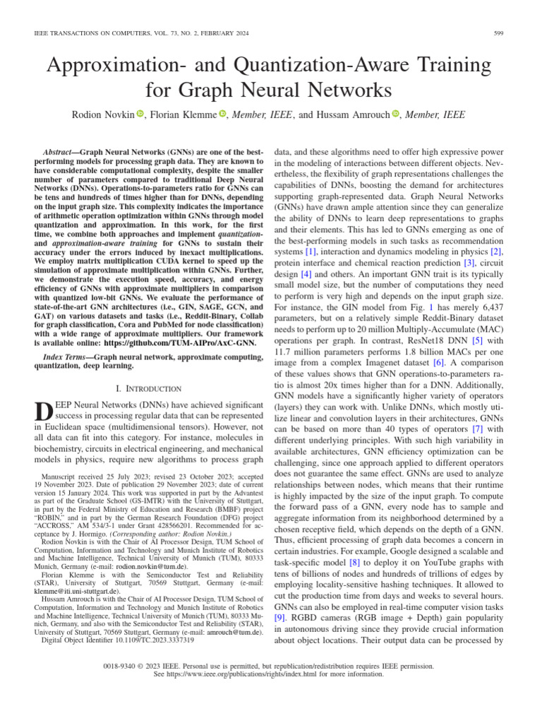 Approximation And Quantization Aware Training For Graph Neural 8441