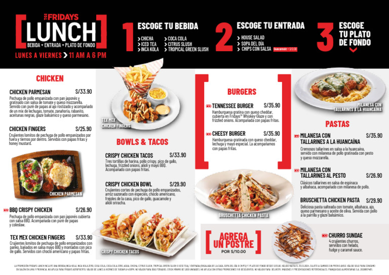 Carta Lunch Fridays | PDF | pesto | Alimentos