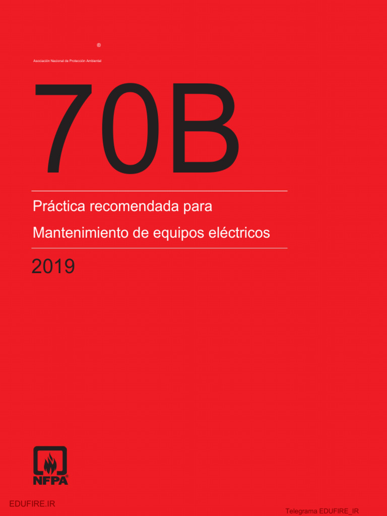 NFPA 70B-2019 Español | PDF | Ingeniería de Edificación | Equipo