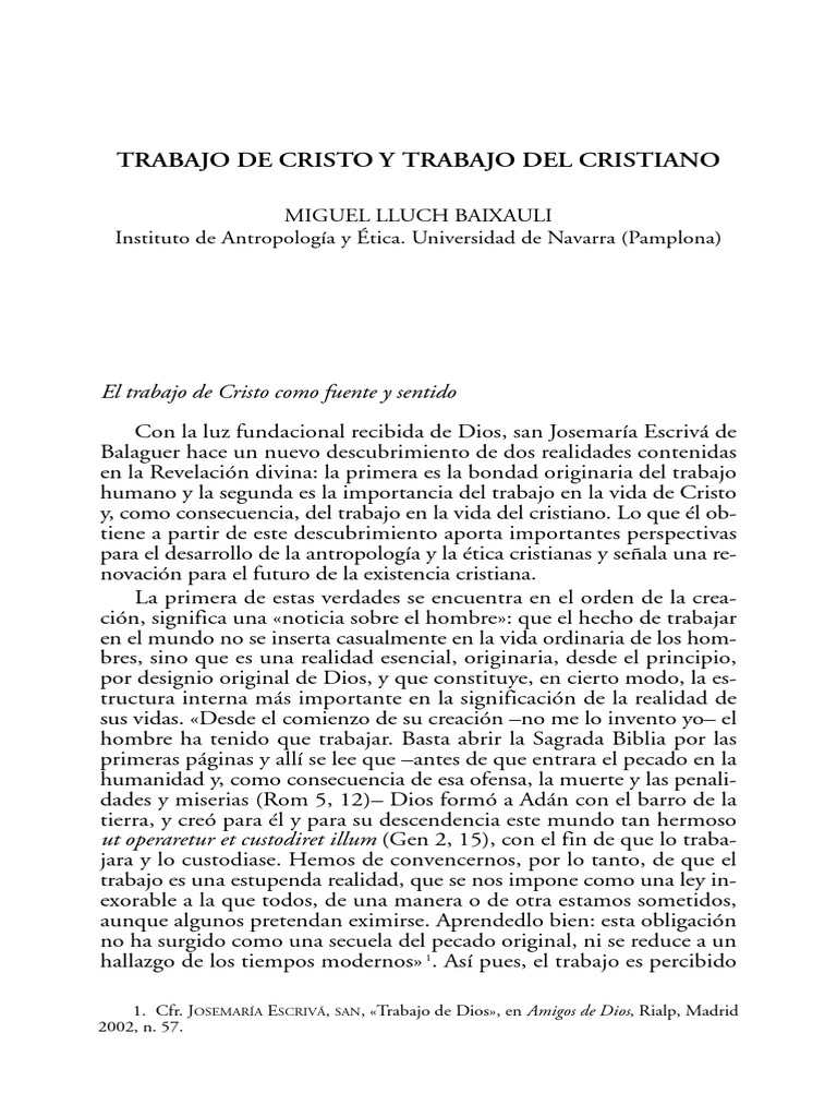 Trabajo Cristo | PDF | Cristo (título) | Amor