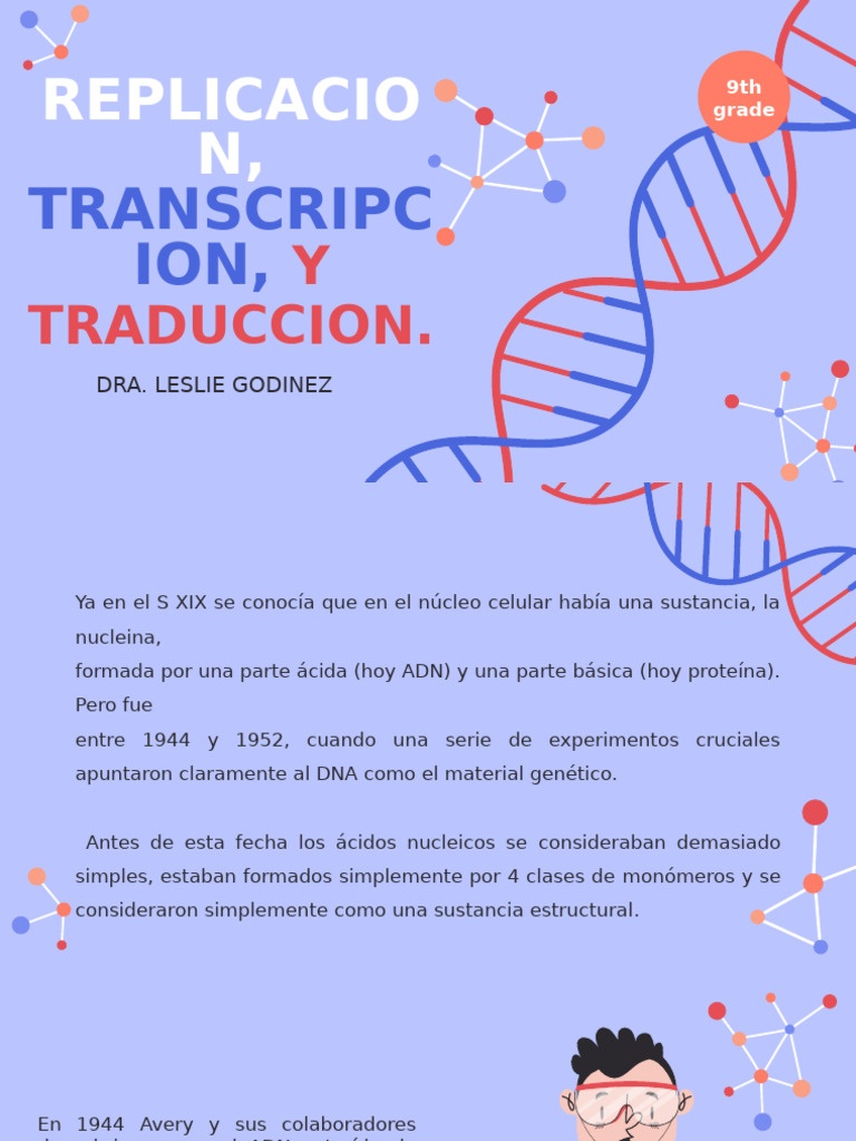 Replicacion Transcripcion | PDF | Adn | Rna
