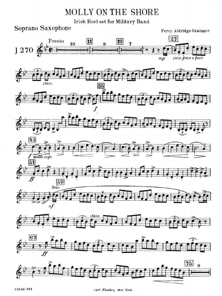 Sop Sax Grainger Molly Shore | PDF