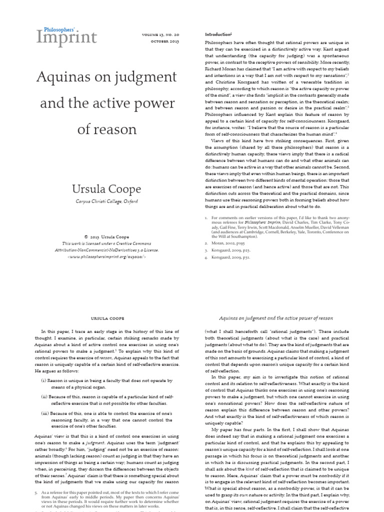 aquinas-on-judgment-and-the-active-power-of-reason | PDF | Reason ...