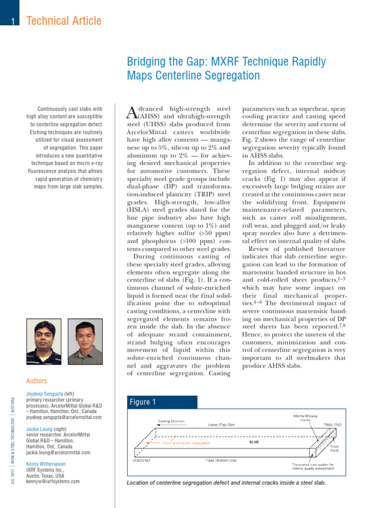 Centerline Segregation STEEL | PDF | Steel | Materials