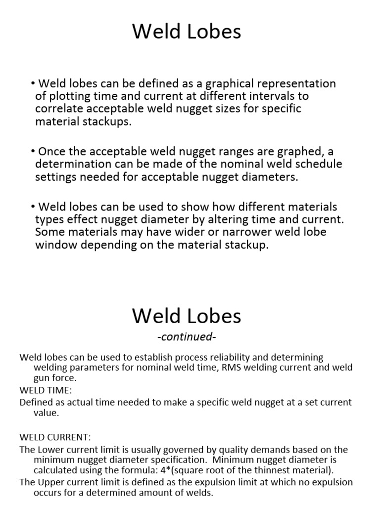 Understanding Weld Lobes and Parameters | PDF | Welding | Construction
