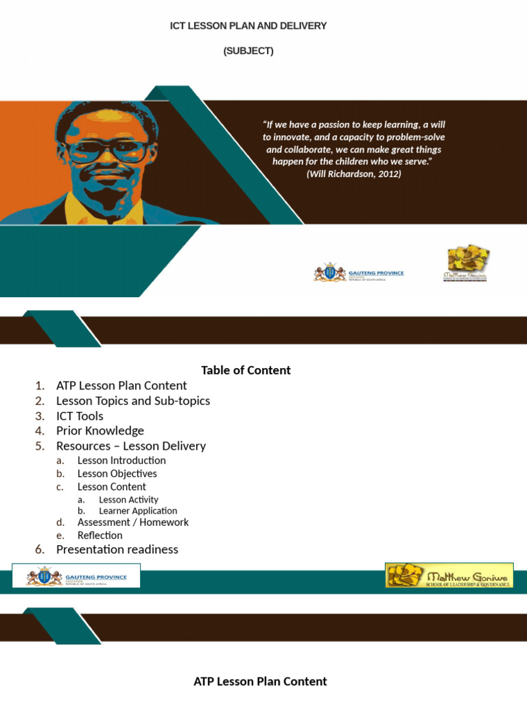 ICT Lesson Plan Framework Guide | PDF | Educational Technology | Lesson Plan