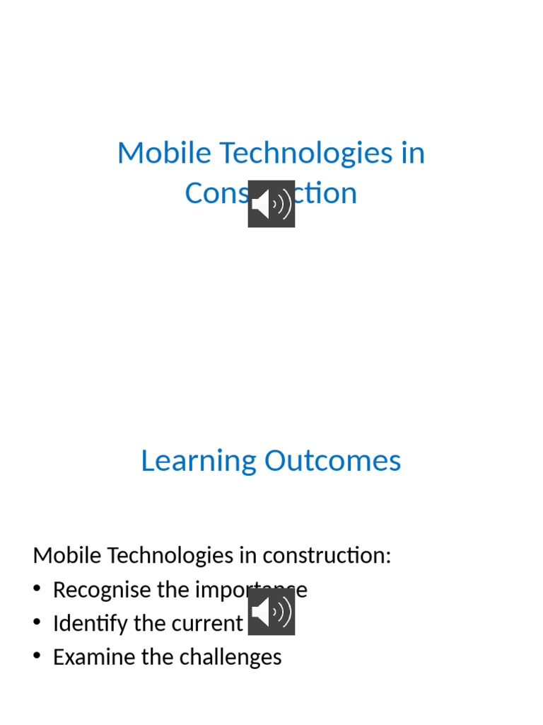 Lecture 7 Mobile Technologies in Construction - 2020-Recorded | PDF ...