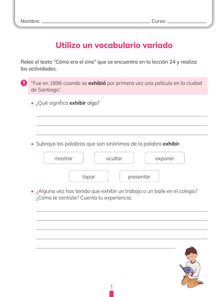 P294 Vocabulario Impreso | PDF