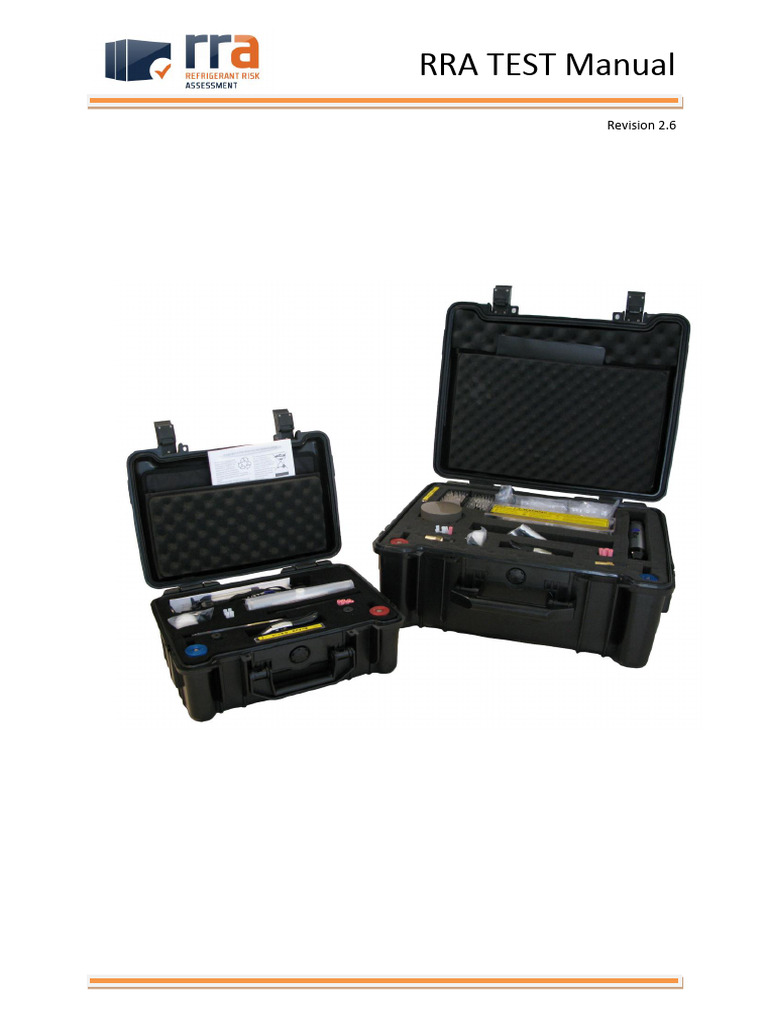 RRA Test Quick Start Guide | PDF | Pump | Leak