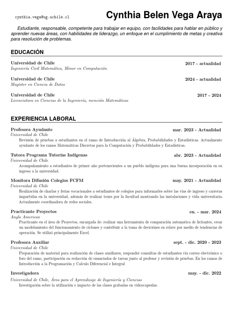 CV Cynthia Vega-1 | PDF | Informática