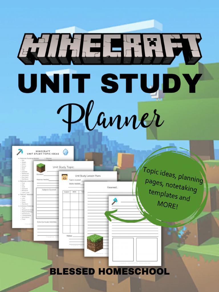 Minecraft Unit Study Planner - FINAL | PDF
