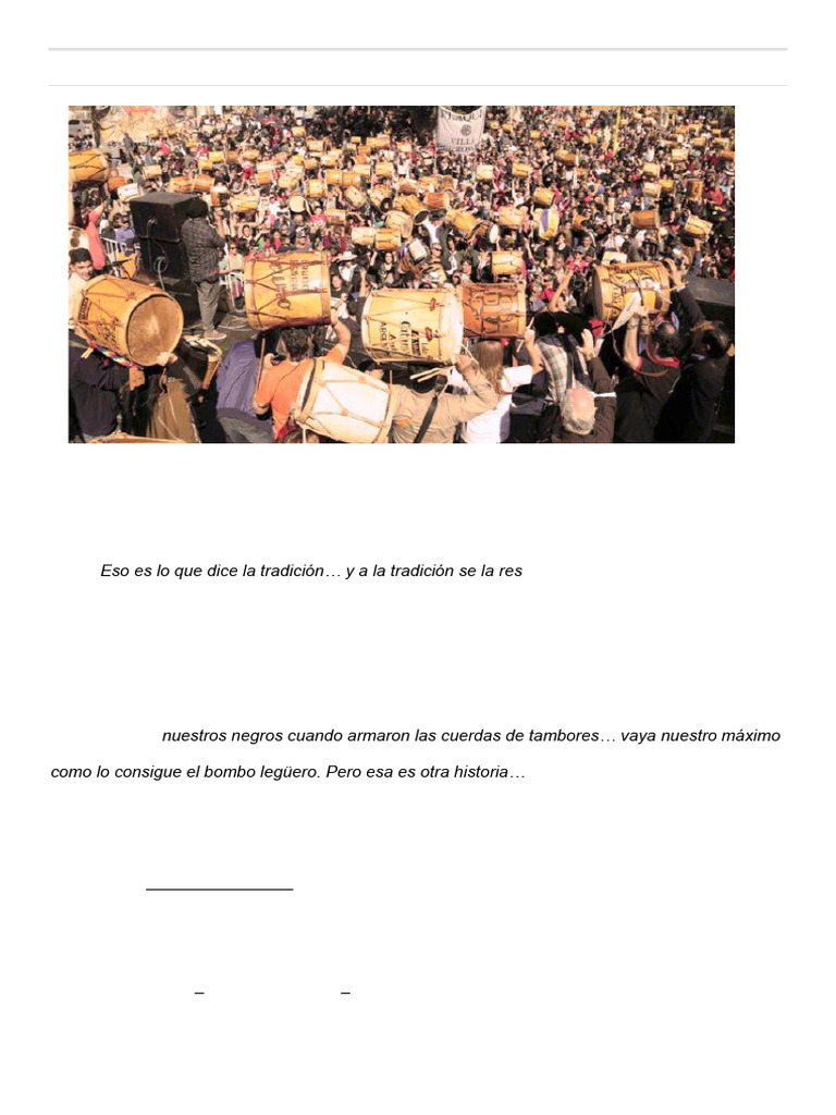 El Origen Del Bombo Legüero | PDF | Instrumentos musicales