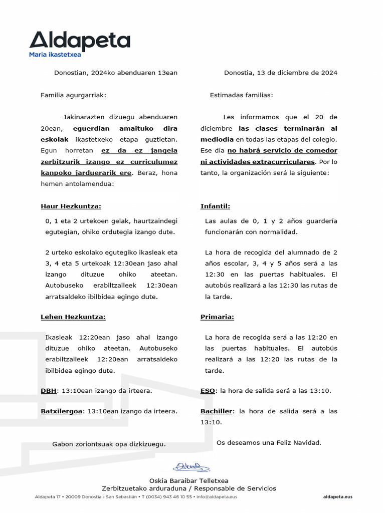 Circular Fin de Trimestre Dic2024 | PDF