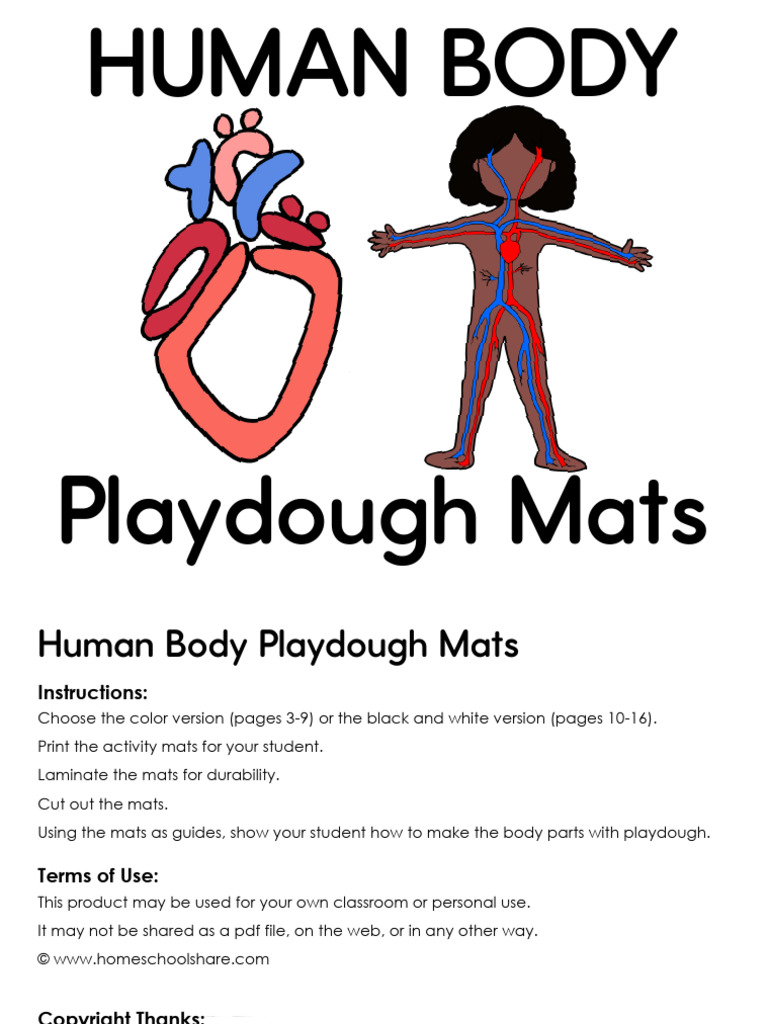 Human Body Playdough Mats | PDF