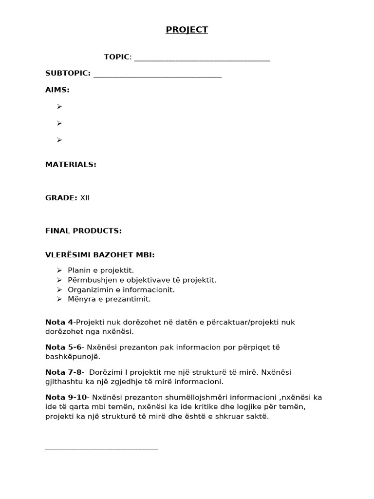 Project Klasa Xii 24-25 | PDF