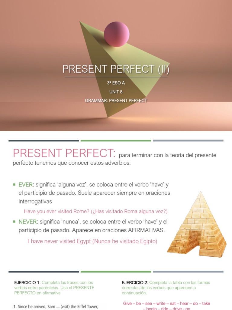 3º Eso A - Present Perfect (Ii) | PDF