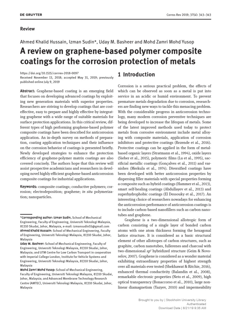 Grahene Oxide 3 | PDF | Corrosion | Graphene