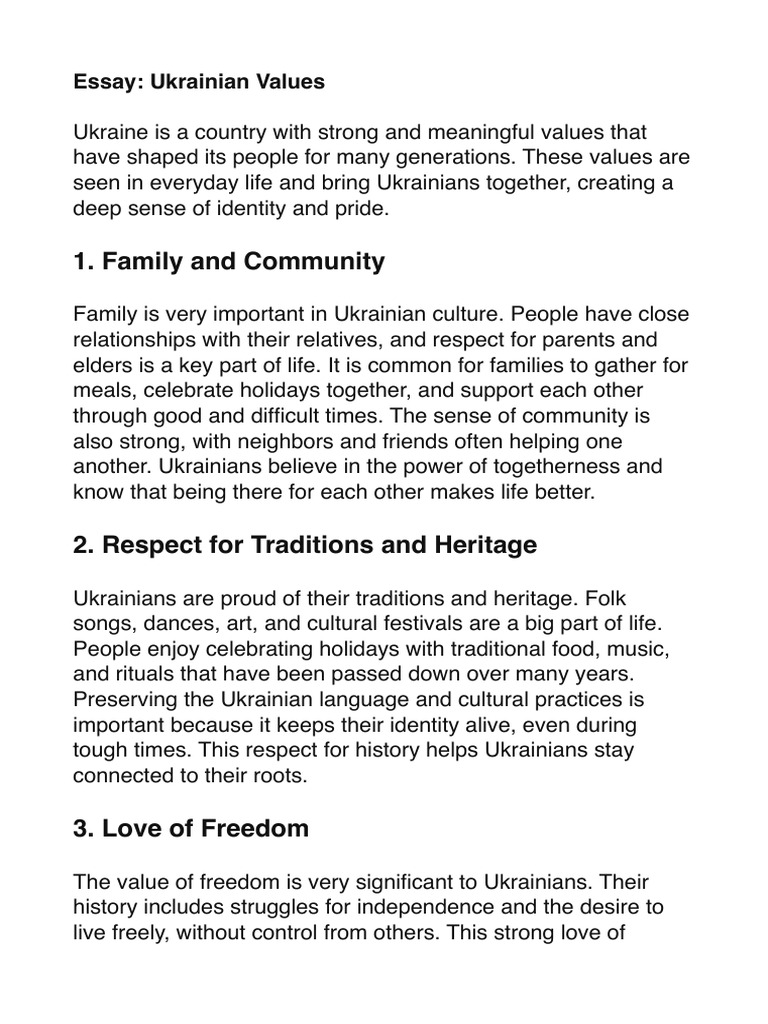 ukrainian values | PDF | Ukrainians