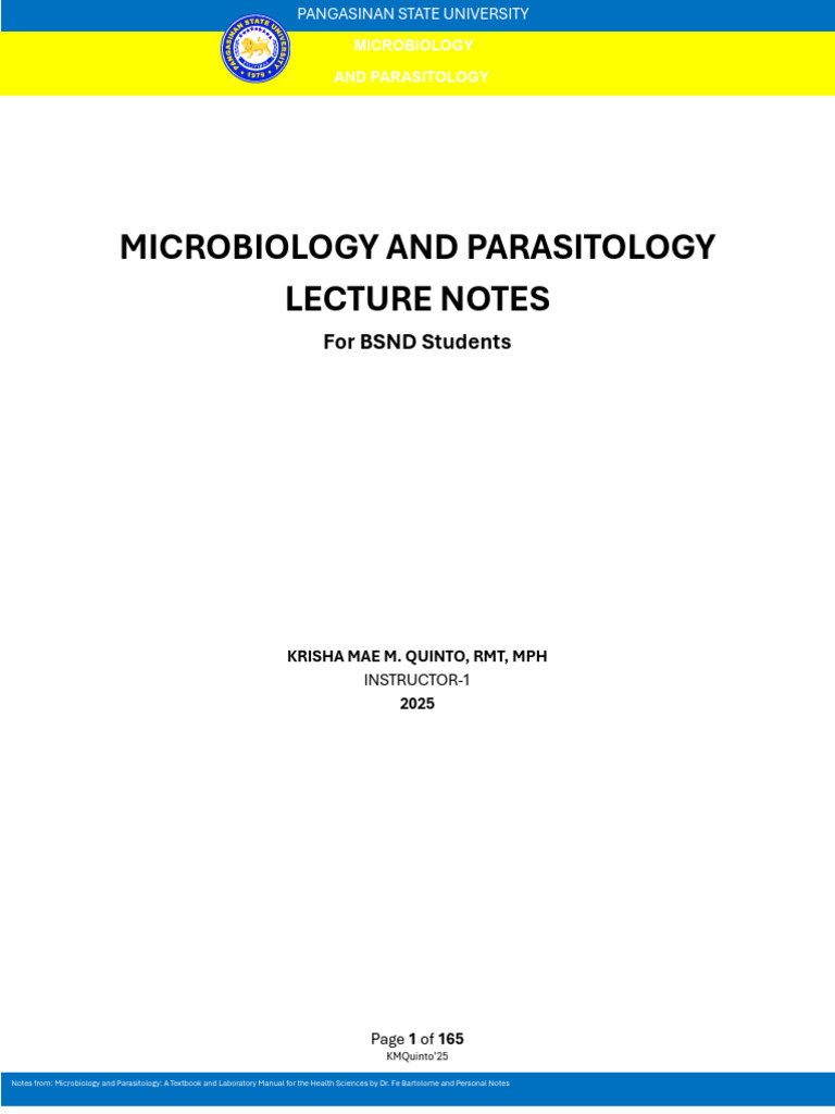 Microbiology Parasitology Lecture Notes | PDF | Microscopy | Confocal ...