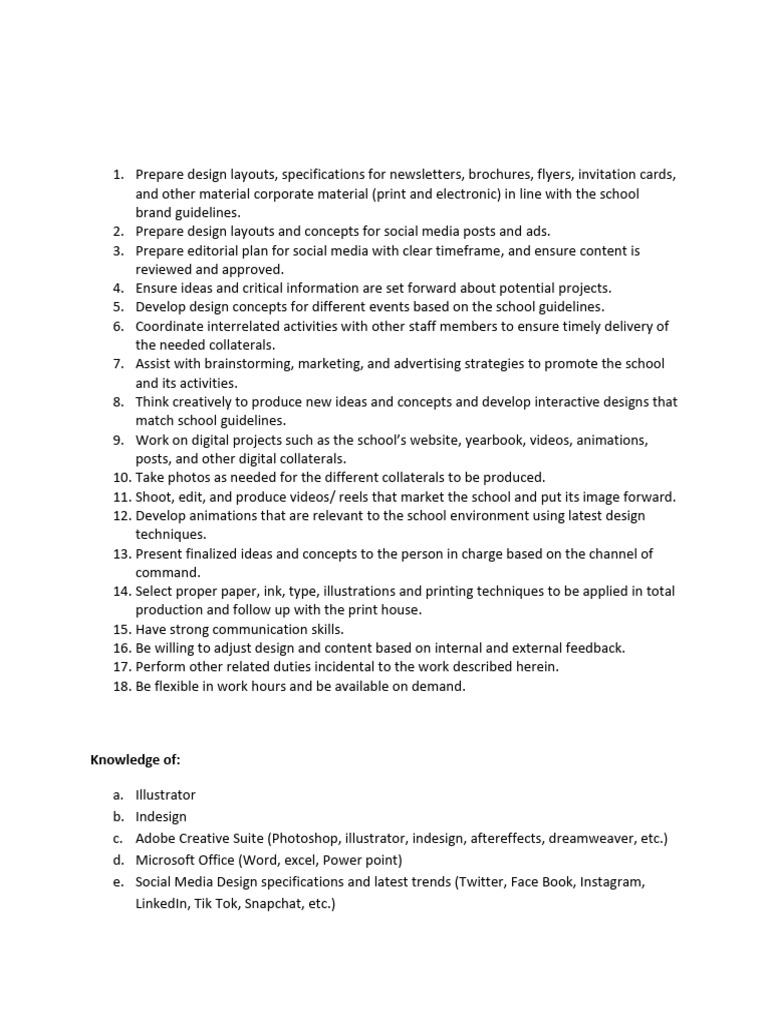 Graphic Designer JD | PDF