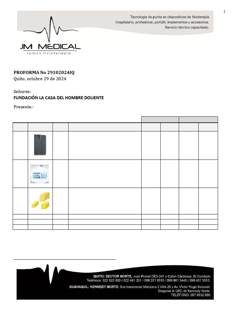 Proforma de Insumos Médicos 2024 | PDF