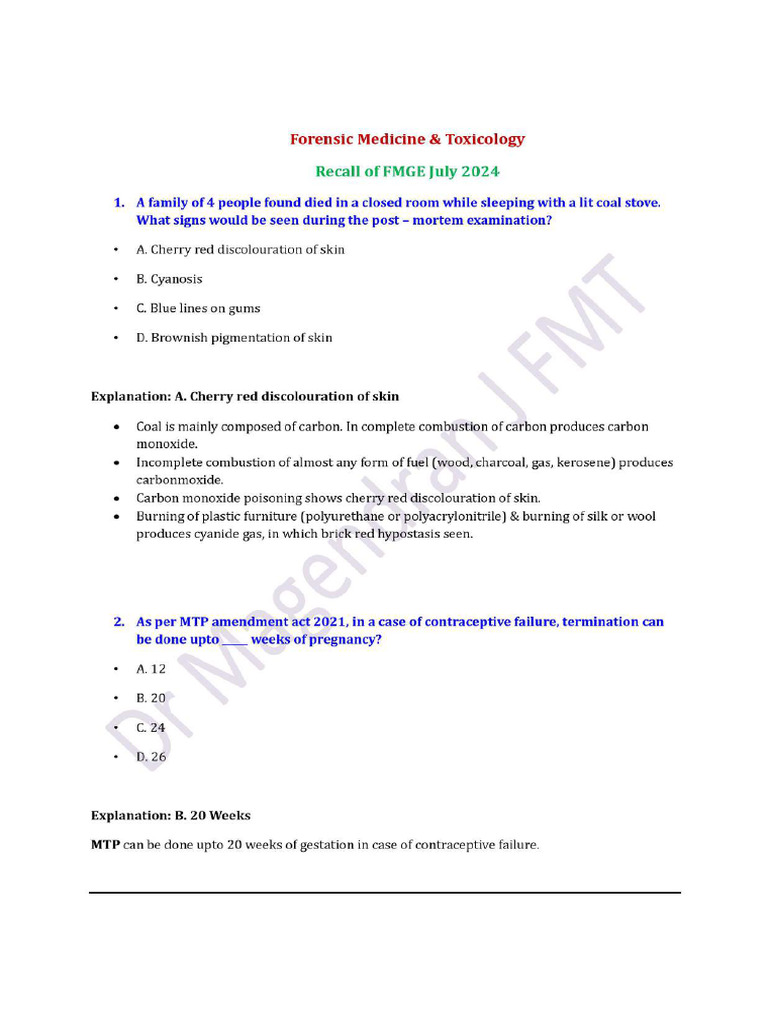 FMGE JULY 2024 Dr Magendran J_1 | PDF