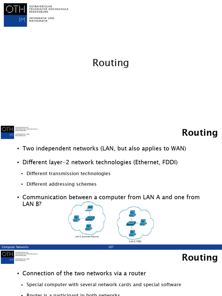 05 NW - Routing Note Chinh | PDF | Computer Network | Routing